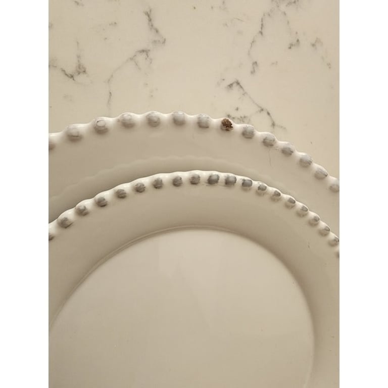 American Atelier Bianca Bead Ceramic 16-Piece Dinnerware Set - Bed Bath ...