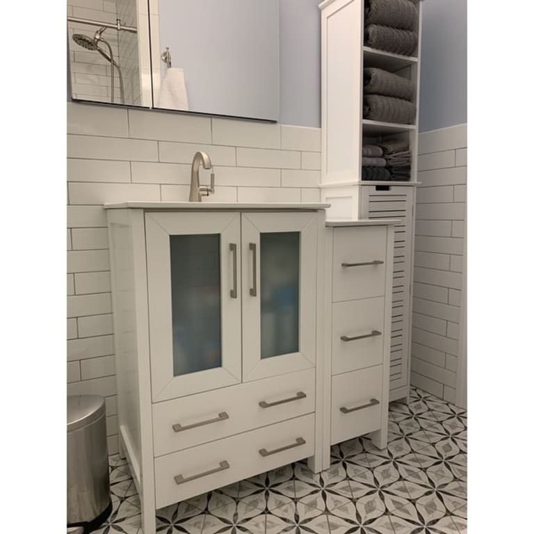 Vanity Art 36-Inch Single Sink Bathroom Vanity with Top & Free Mirror ...