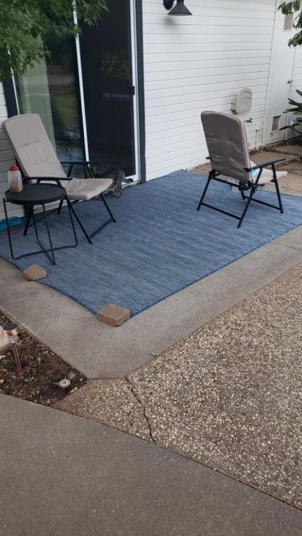 Positano Blue and Green Outdoor Area Rug 5x7 | At Home