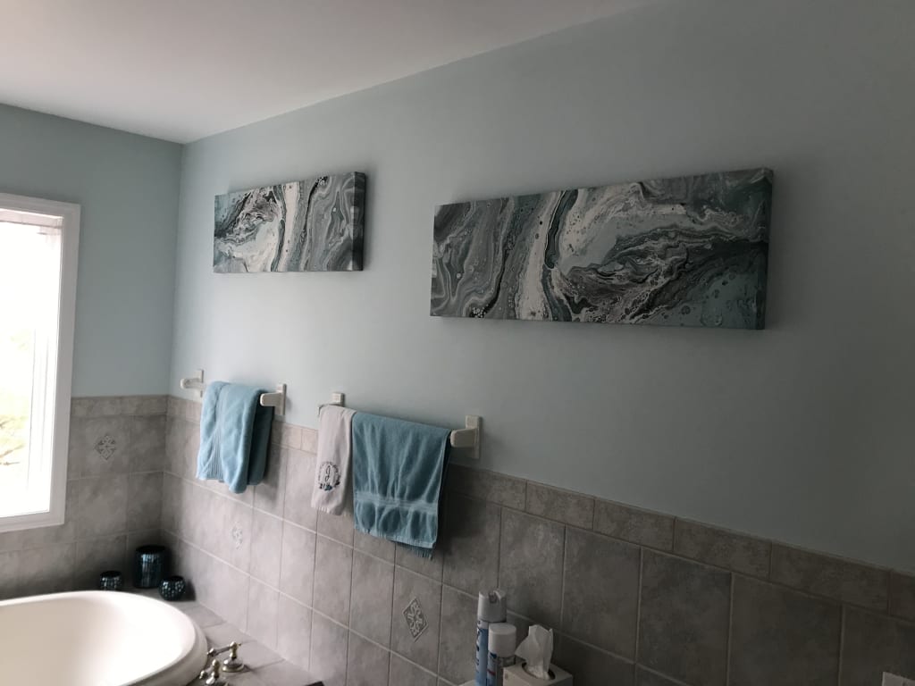 Deep Blue Sea Panel II Canvas Wall Art, 36x12