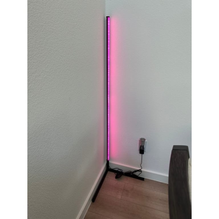 Minimalism RGB Corner Floor Lamp-Set Of 2 - Bed Bath & Beyond - 34864275