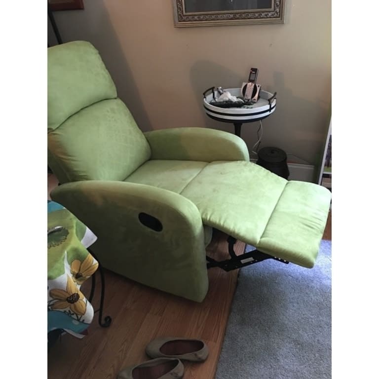 Artiva USA Modern Home Slim Design Microfiber Lime Green Recliner - On ...