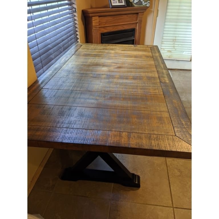 Furniture of America Lara Farmhouse Antique Oak 68-inch Wood Dining ...