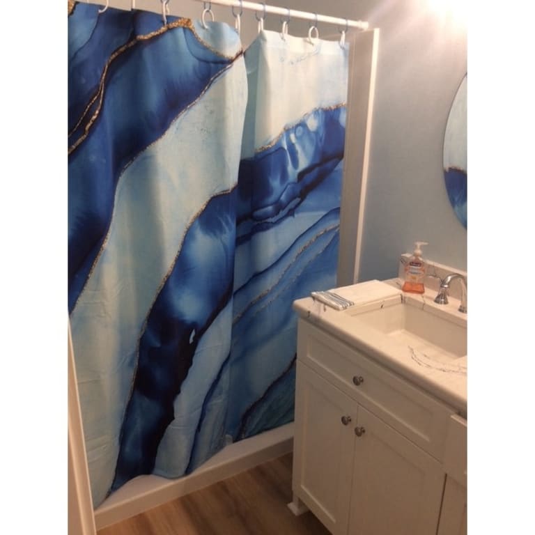 Cerulean Geode Shower Curtain - Bed Bath & Beyond - 34583597