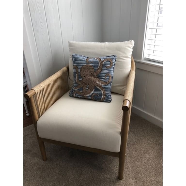 Lynn Accent Chair with Braid Wood Arm - On Sale - Bed Bath & Beyond ...