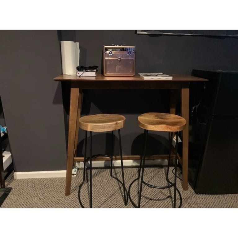 Finnick Walnut Rectangular Bar Table - On Sale - Bed Bath & Beyond - 22158148