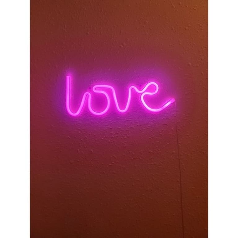 Pink Love Neon Signs LED Light for Party Supplies Decoration Accessory ...