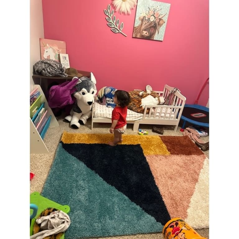 Balta Jordan Modern Color Block Shag Area Rug - On Sale - Bed Bath ...