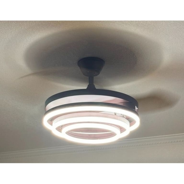 Oaks Aura 42in. LED DIY Shape Modern Ring Ceiling Fan With Lights, 6 ...