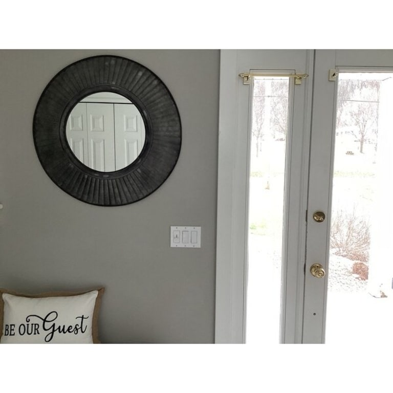 Artistic Weavers Renya Farmhouse Galvanized Metal Round Mirror - 30" x ...