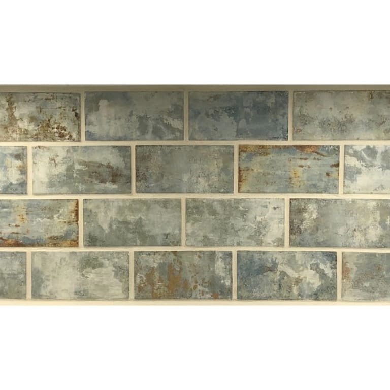 Merola Tile Biarritz Blue 3" x 6" Ceramic Wall Tile - Bed Bath & Beyond ...