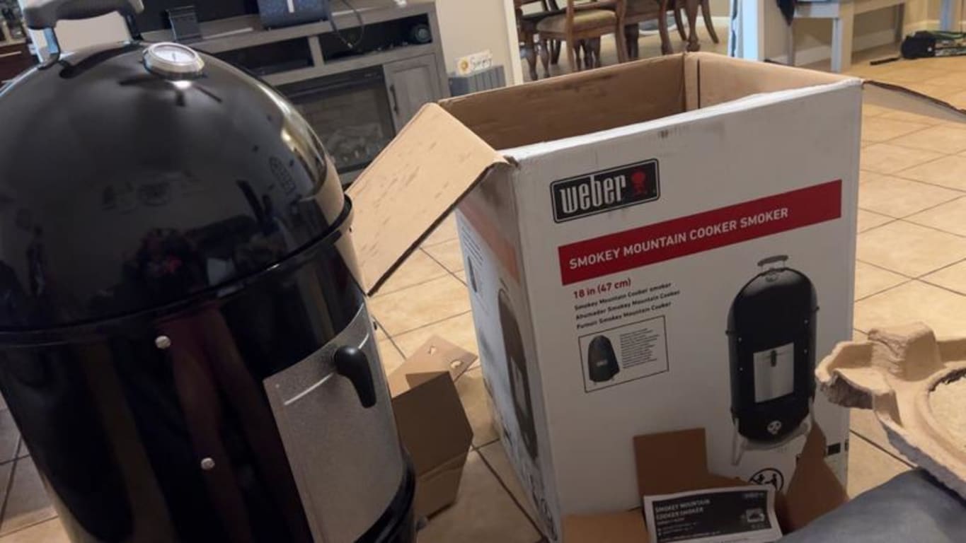 Weber Smokey Mountain Cooker 18 Inch Smoker - Bed Bath & Beyond - 33437048