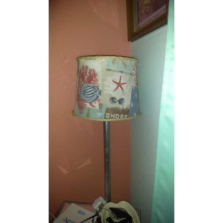 Somette Nautical Patchwork 14 inch Drum Lamp Shade with Washer - Bed Bath & Beyond - 17890240