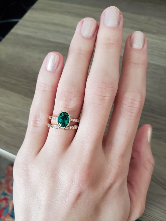 Aquamarine Imogen Diamond Ring in Platinum