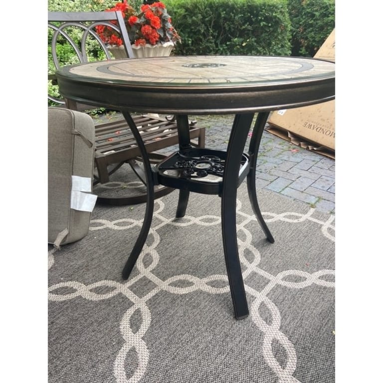 31-In Patio Round Tile-Top Dining Table - Bed Bath & Beyond - 34487768