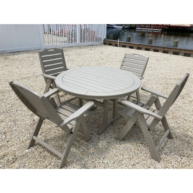 POLYWOOD 5 Piece Nautical Dining Set - Bed Bath & Beyond - 31272080