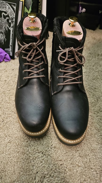 Men's Victor Shearling-Lined Leather Boots | Overland