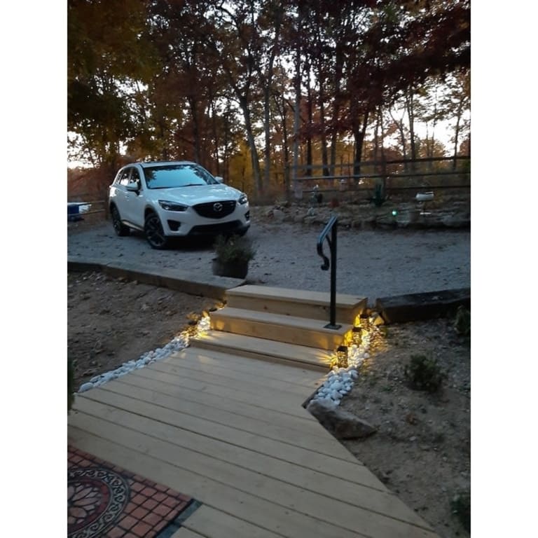 Modern Home Set of 6 Solar Powered LED Path Lights - Modern Deco Design ...