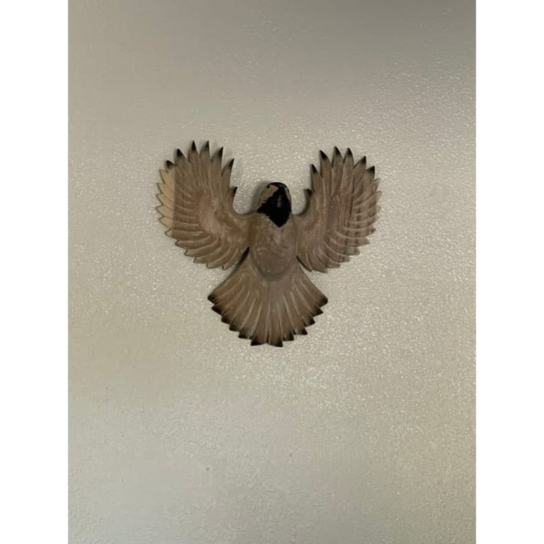 Wooden Hand Carved Starling Bird Wall Sculpture Art Decorative Statue ...