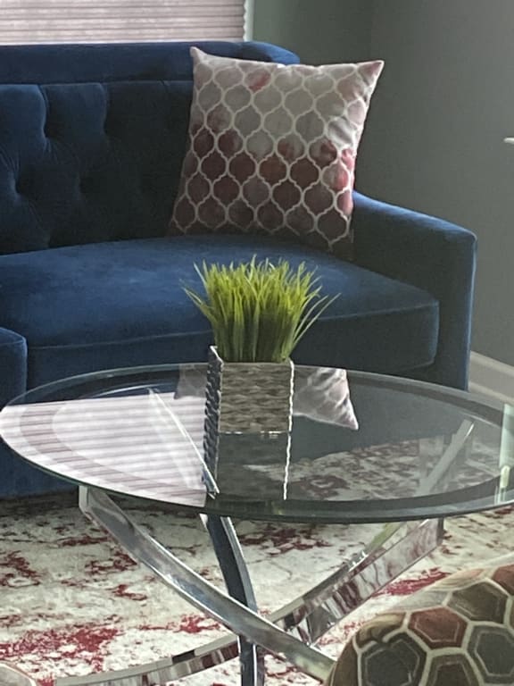 Grass Plant with Silver Wave Planter, 10"