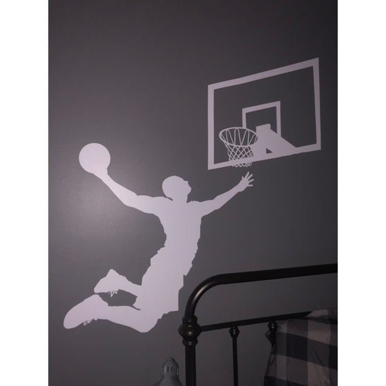 Basketball Slam Dunk Set' Large Wall Decals - Bed Bath & Beyond - 11367243