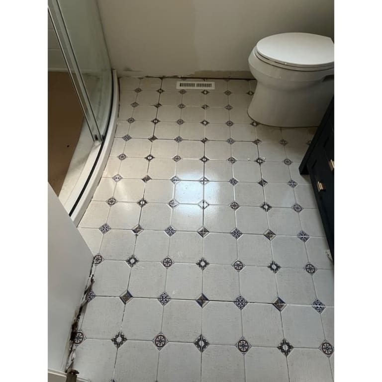 Merola Tile Manises Decor Blanco 13-1/8" x 13-1/8" Ceramic Floor and ...
