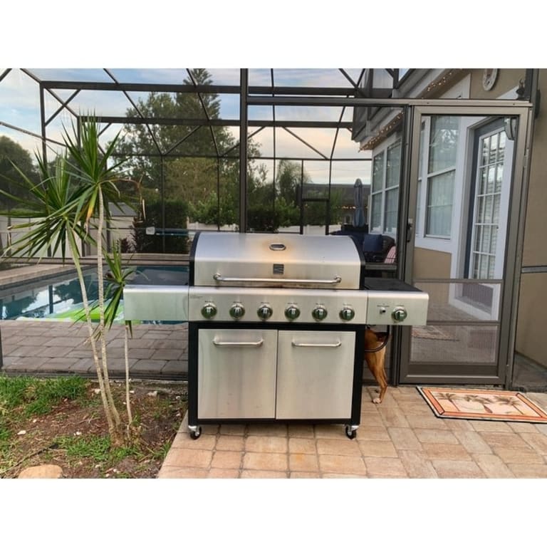 Kenmore 6-Burner Propane Gas Grill with Side Burner - Bed Bath & Beyond ...