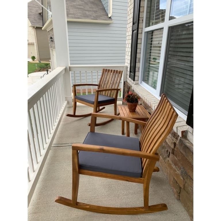 Colmena Outdoor 2 Seater Rocking Chair Set with Side Table by ...