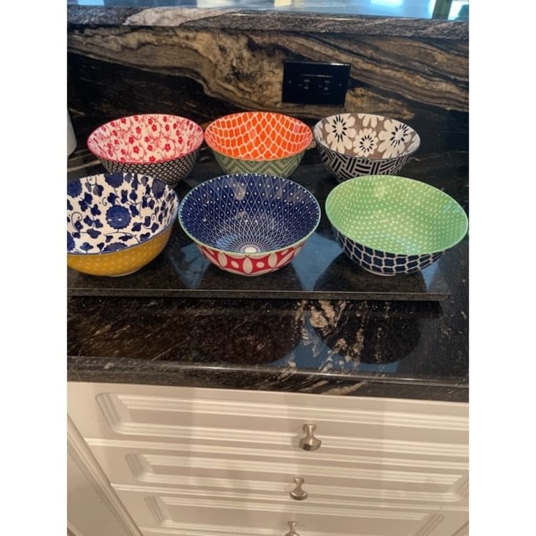 Certified International Soho Individual Porcelain Bowls (Set of 6 ...