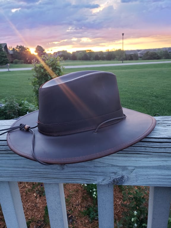 Aussie Distressed Leather Outback Hat | Overland