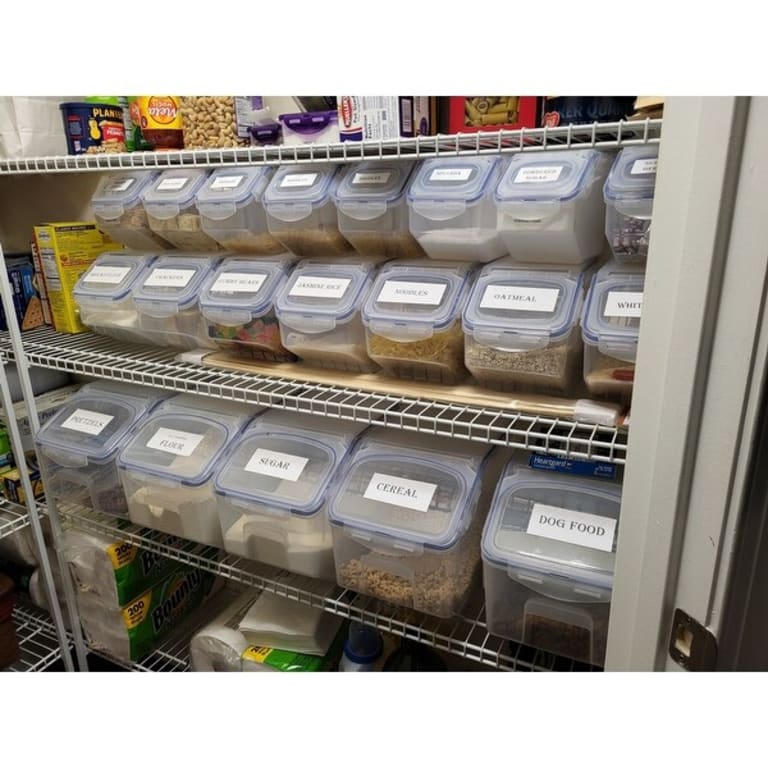 LocknLock Pantry Rectangular Food Storage Container Set, 3-Piece, Clear ...