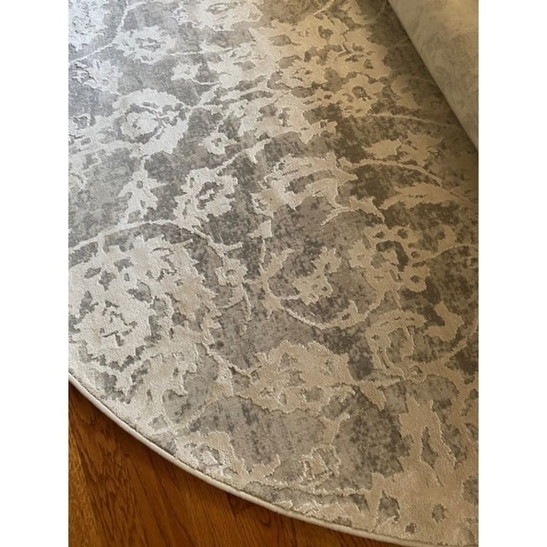 Cheyenne Abstract Grey and White Viscose Blend Area Rug - Bed Bath ...