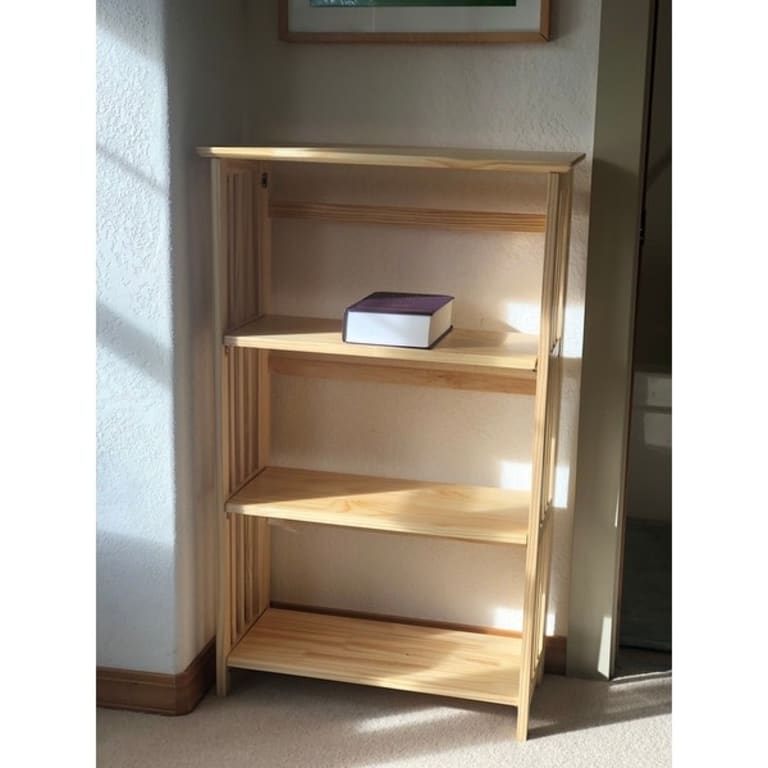 Soho Manhattan 4-Shelf Folding Bookcase 26" Wide - Natural - On Sale ...