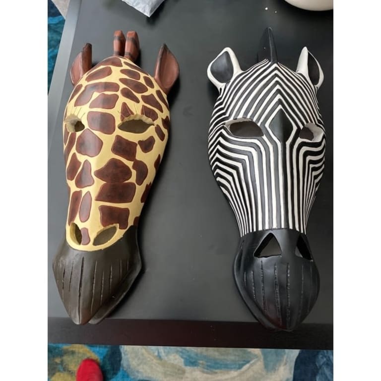 Design Toscano Tribal-Style Animal Masks Set of Two - Bed Bath & Beyond ...