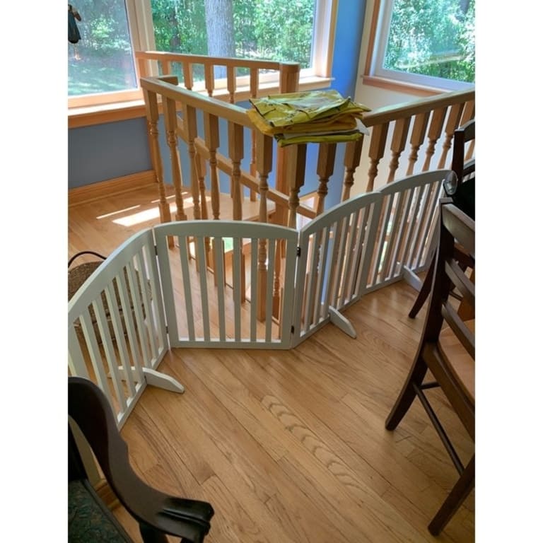 PAWLAND-3 Panels,24 Inch,Dog Gate, Freestanding Foldable Wooden Pet ...