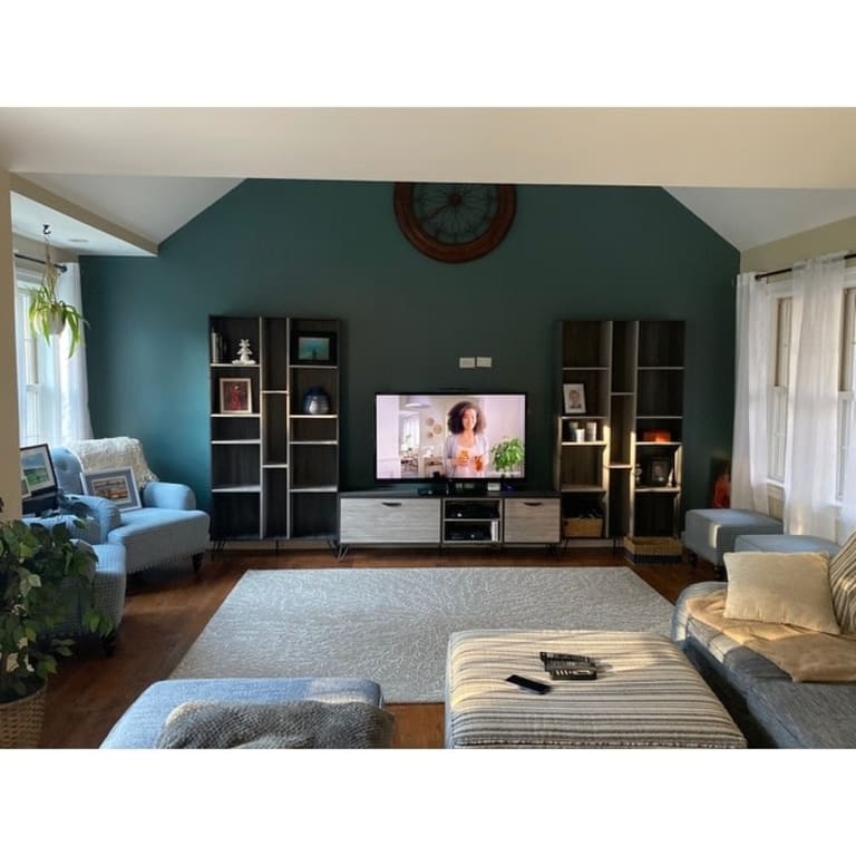 Bramhall 3-pc. Grey Faux Wood Entertainment Center Set by Christopher ...