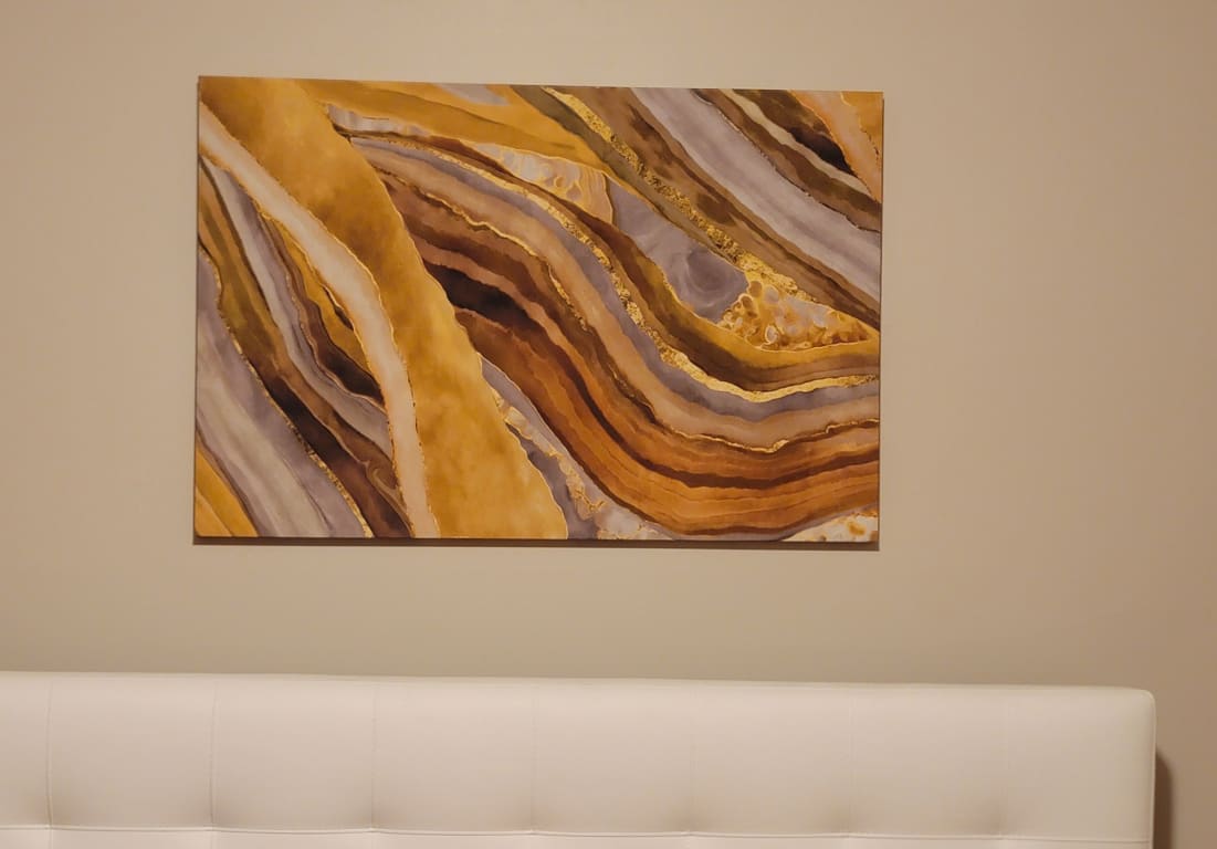 Abstract Gold Wave Canvas Wall Art, 24x36