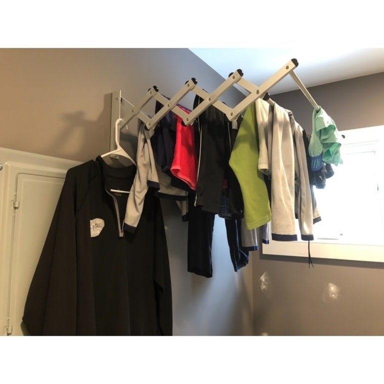 Greenway GCL31AL Indoor/Outdoor Foldable Drying Rack with Optional Wall ...