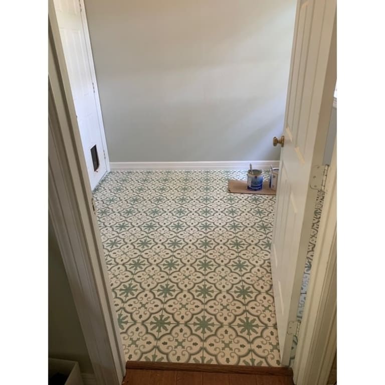 Merola Tile Monteca Green 9-3/4" x 9-3/4" Porcelain Floor and Wall Tile ...