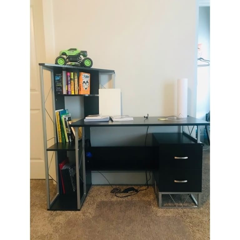 HOMCOM 52" Modern Multi-Level Computer Desk Home Office Study ...