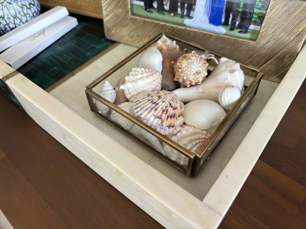Small Decorative Glass Tray, 4"