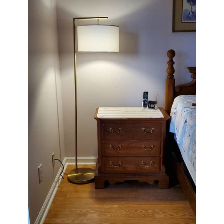 Brightech Montage Modern LED Floor Lamp - Satin Nickel - On Sale - Bed ...