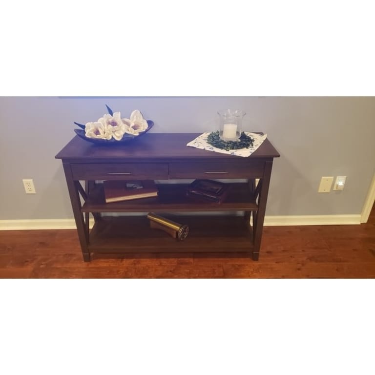 Key West Console Table with Drawers and Shelves by Bush Furniture - On ...