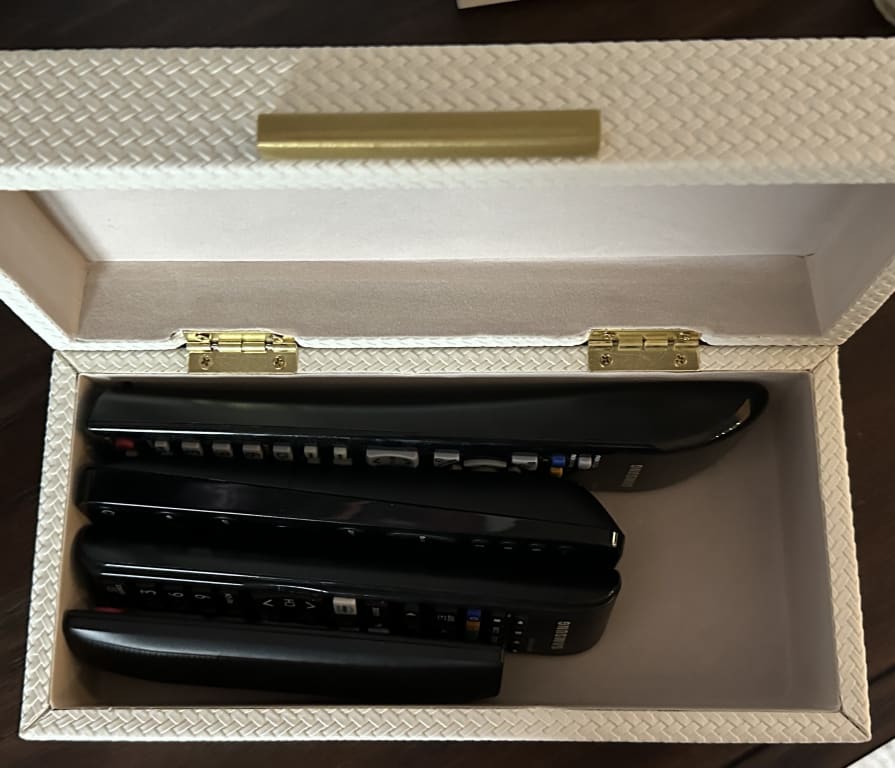 White Faux Leather Box, 10x6