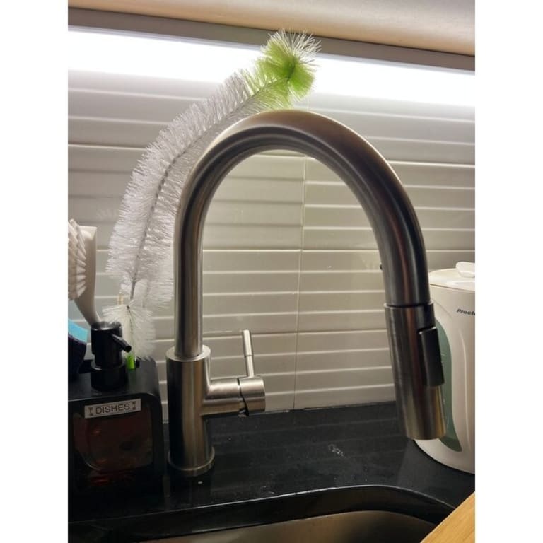 WMF-8101SS-BN - Stainless Steel Kitchen Sink Faucet Single Handle with ...