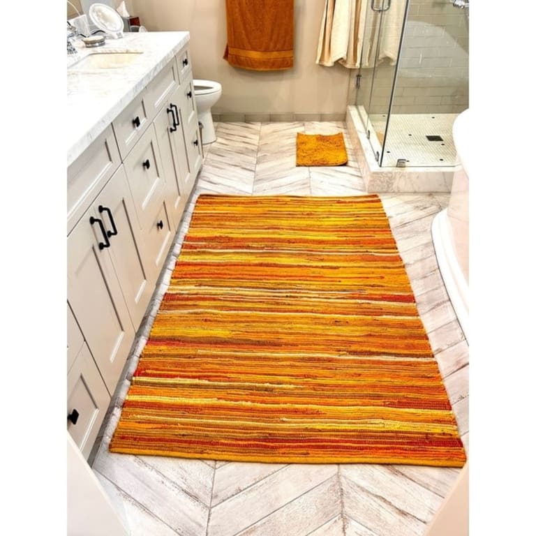 SAFAVIEH Handmade Rag Rug Sevim Casual Stripe Cotton Rug - On Sale ...