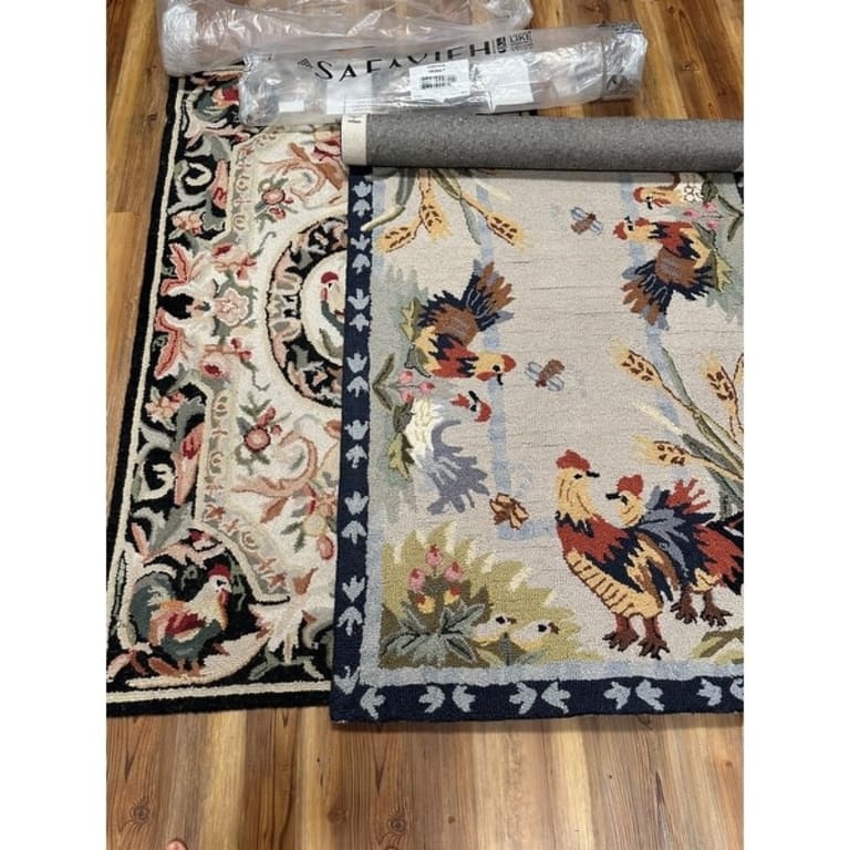 SAFAVIEH Handmade Chelsea Chelsy French Country Rooster Wool Rug - On ...