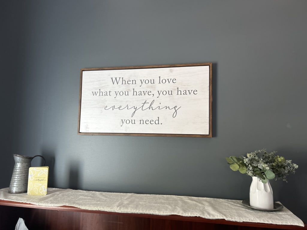 Framed Everything You Need Textured Canvas Wall Sign, 18x36