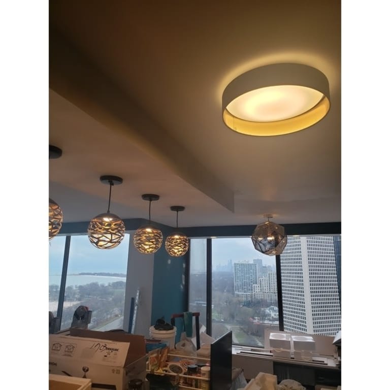 George Kovacs Golden Eclipse Coal And Honey Gold LED Mini Pendant - Bed ...