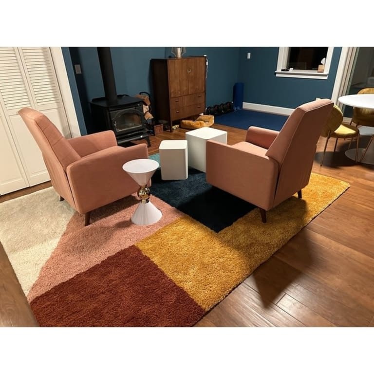 Balta Jordan Modern Color Block Shag Area Rug - On Sale - Bed Bath ...